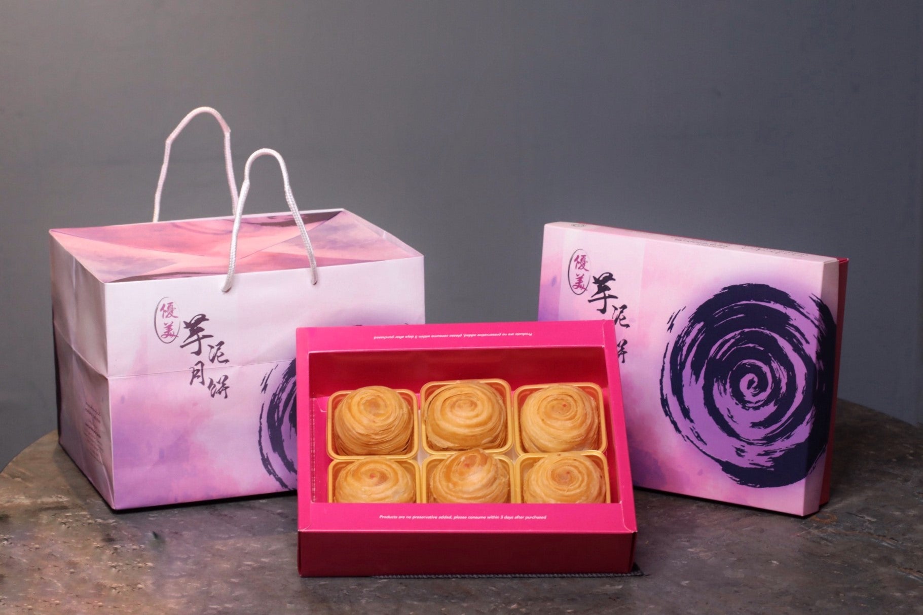 Delicious Taro Puff Pastry Mooncake – Wonderful Cake House